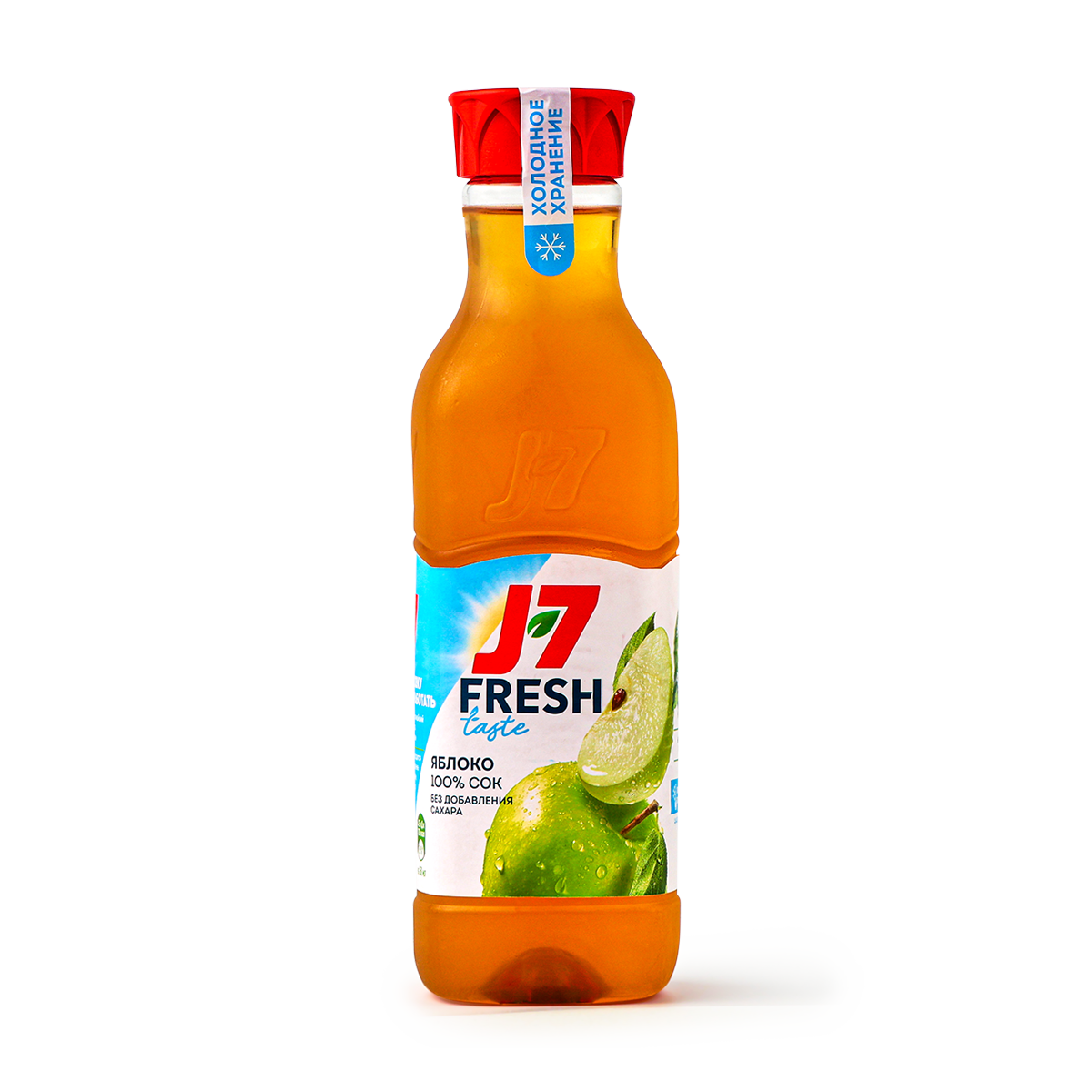 Сок J-7 "Fresh Taste", яблочный, осветленный, без сахара, 0,85 л