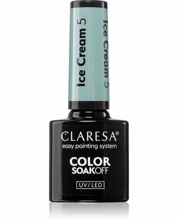 Лак для ногтей Claresa SoakOff UV/LED Color Ice Cream, оттенок 5
