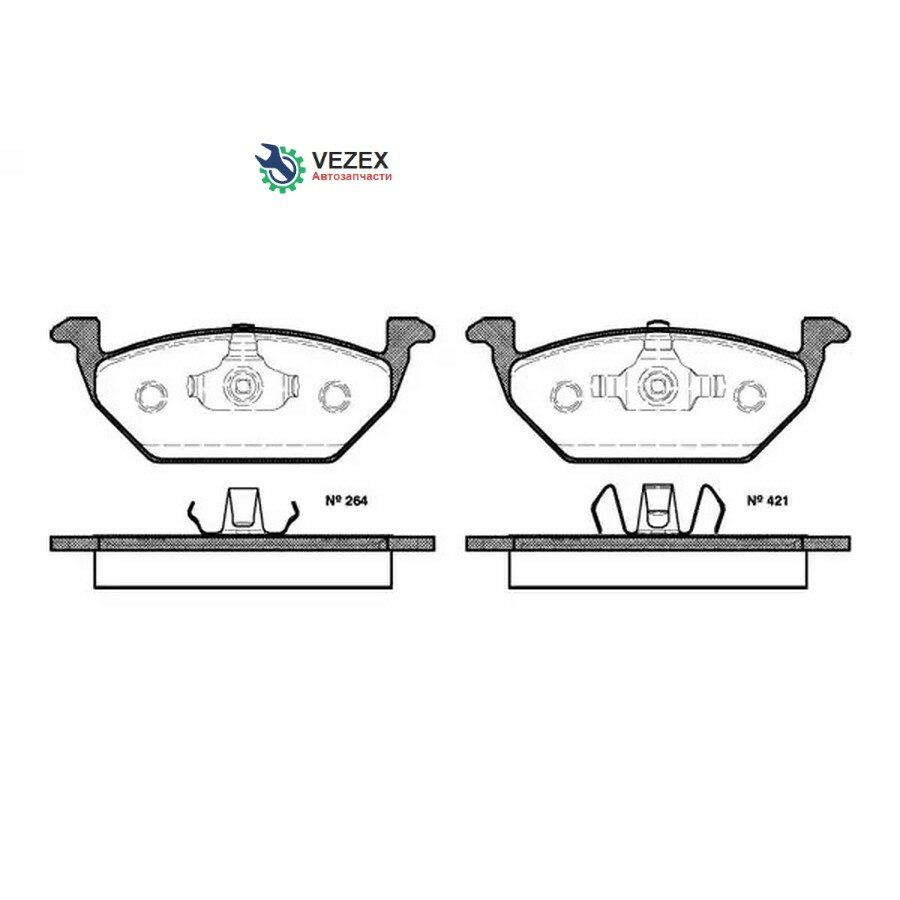 REMSA 063320 633 20 644 020-SX ! колодки дисковые п.\ VW Golf 1.4/1.9SD 97-99, Skoda Octavia 1.4-1.9SD 96-00