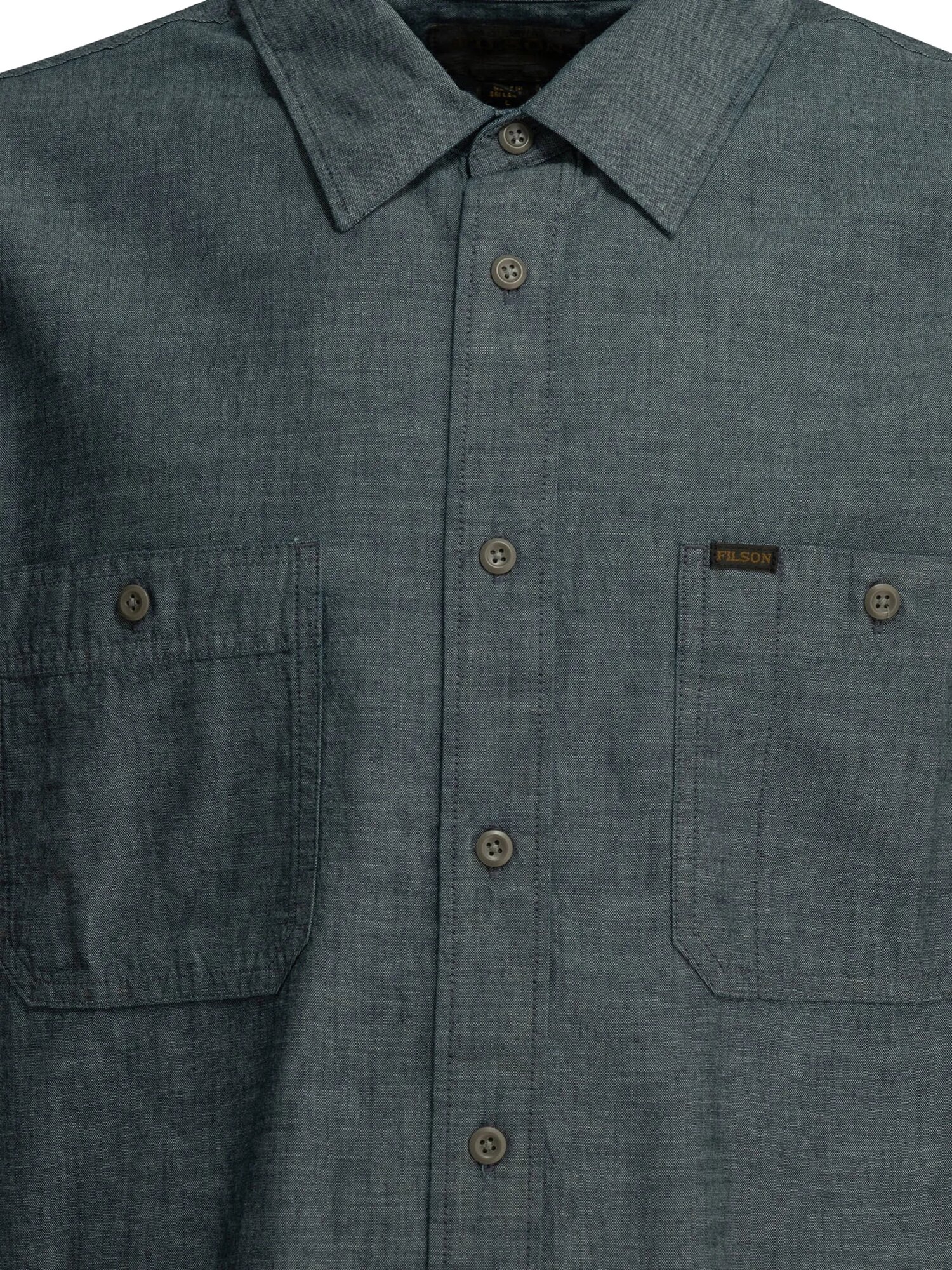 Рубашка Filson Short-sleeve button-down shirt, размер L, Синий принт — фото 1