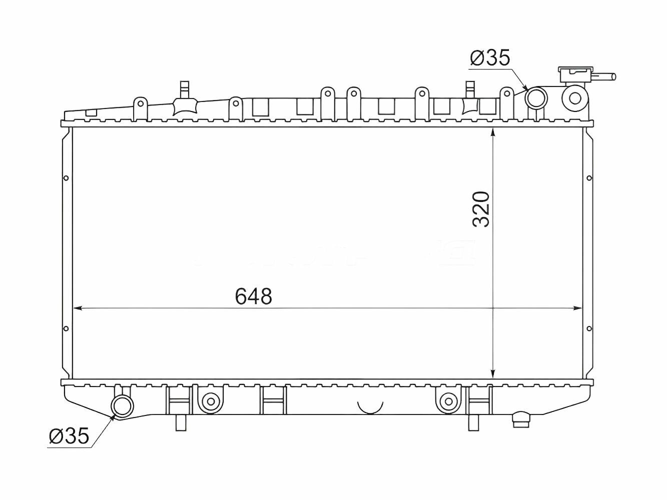 Радиатор SAT NS0001-14 Nissan AD 90-99 / Presea 90-99