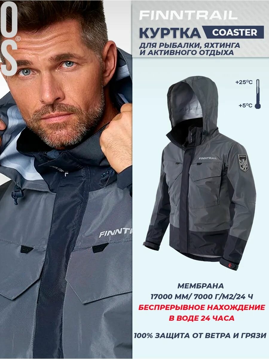 Куртка мужская FINNTRAIL Coaster 4023 Grey 3XL