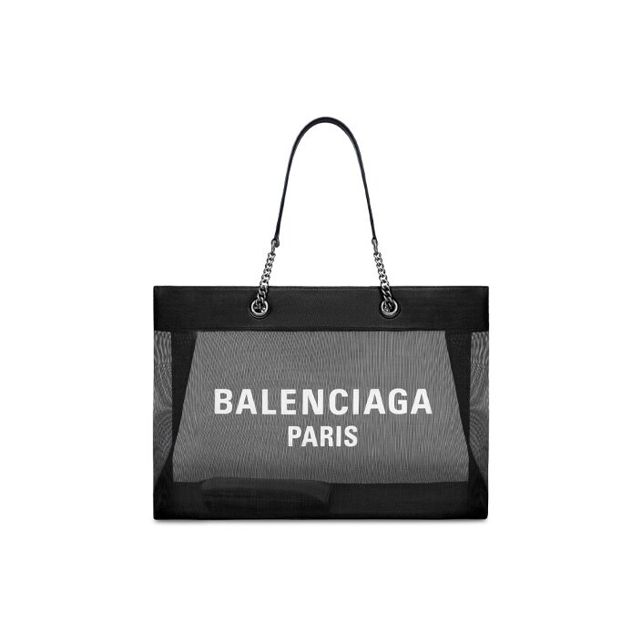 Сумка BALENCIAGA, фактура плетеная, черный — фото 1