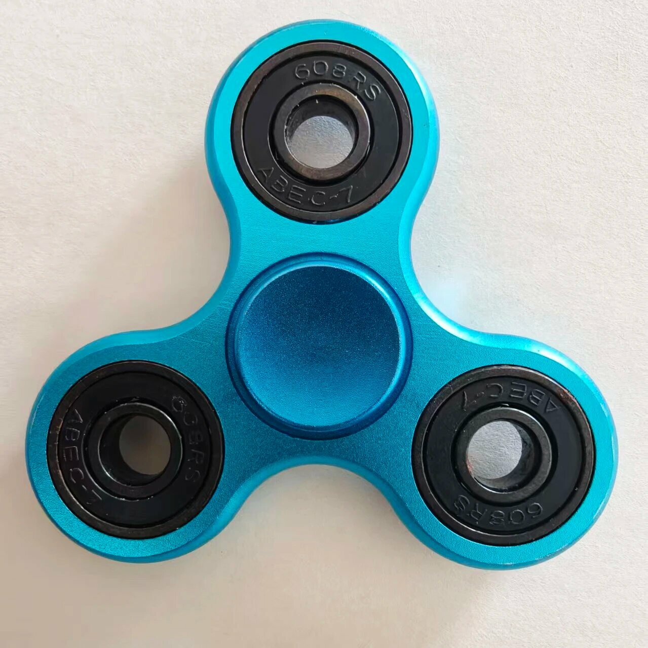 Синий металлический спиннер Fidget Spinner