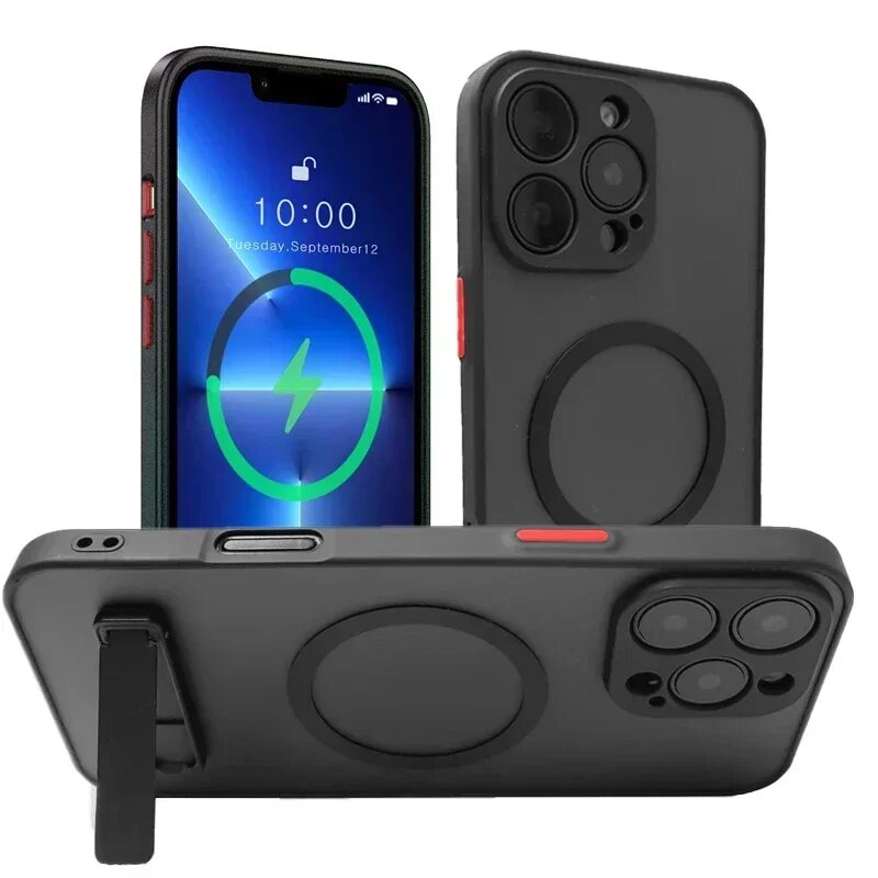 Чехол для iPhone 12 mini, черный, магнитный