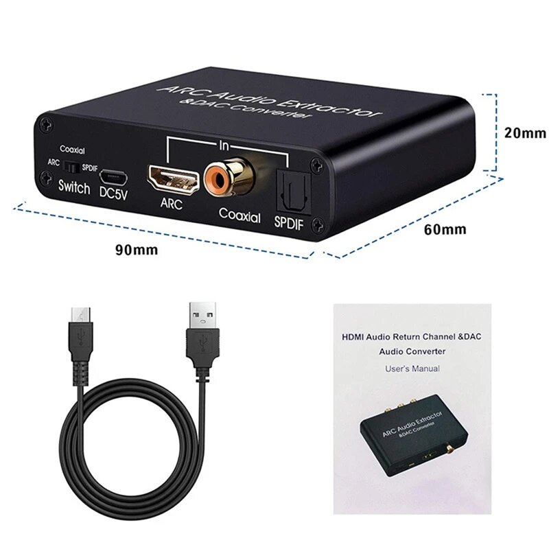 EQP Портативный ЦАП-конвертер HDMI ARC