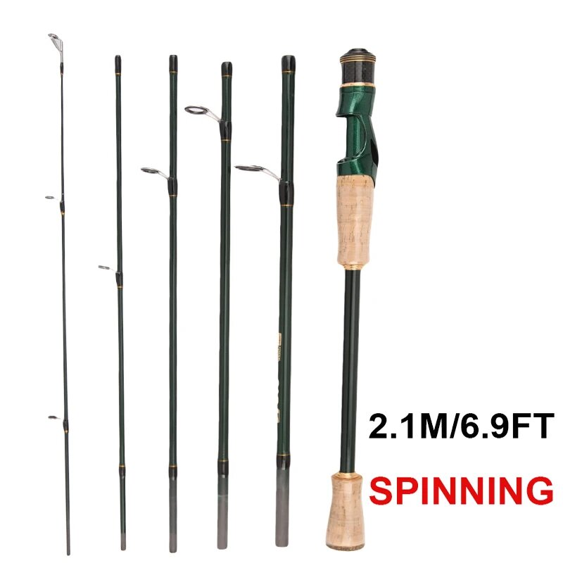 Спиннинговая удочка 6.9ft 2.1м, 6 секций