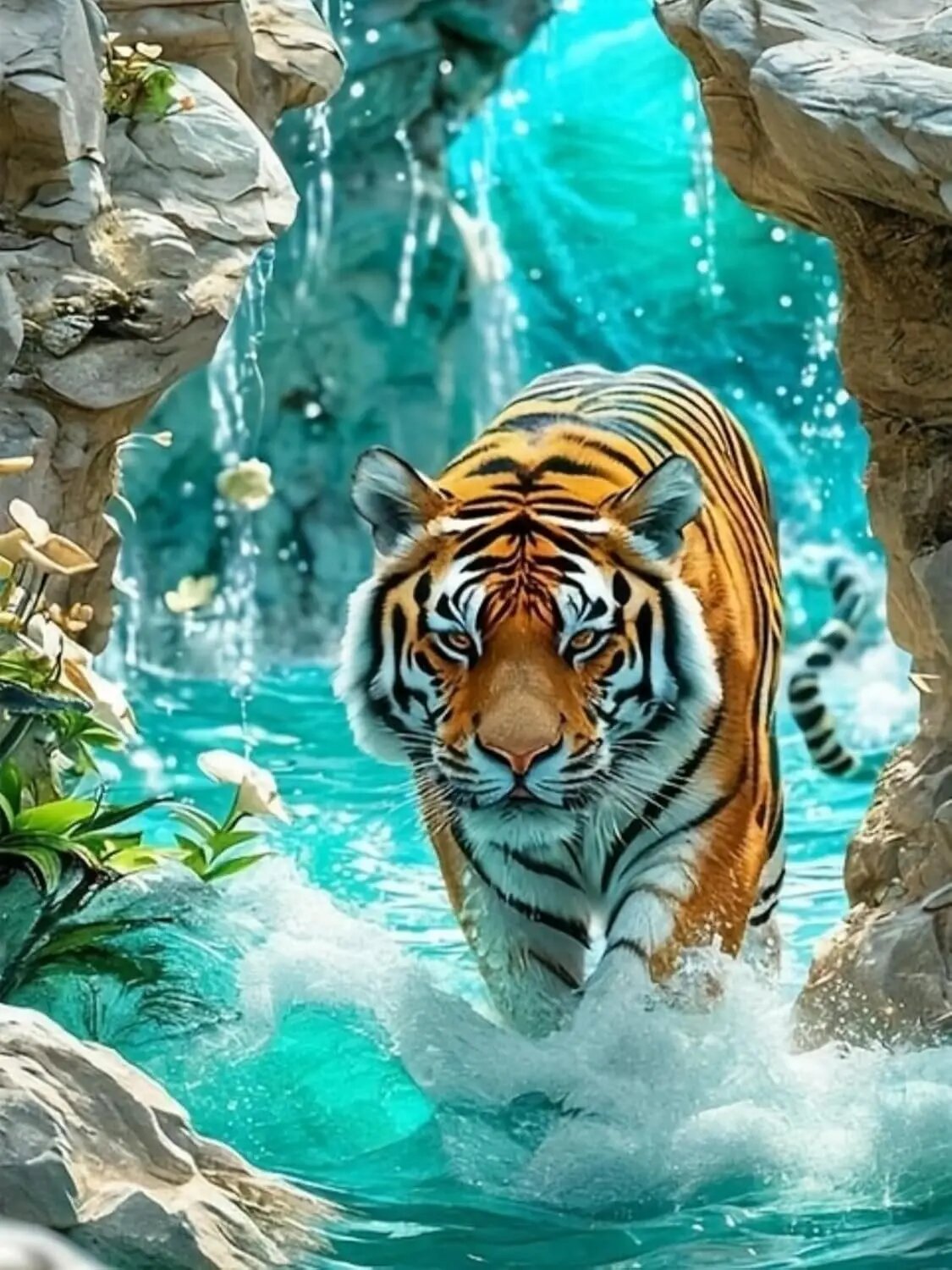 Алмазная вышивка MomoArt Тигр Full Round 45x60cm
