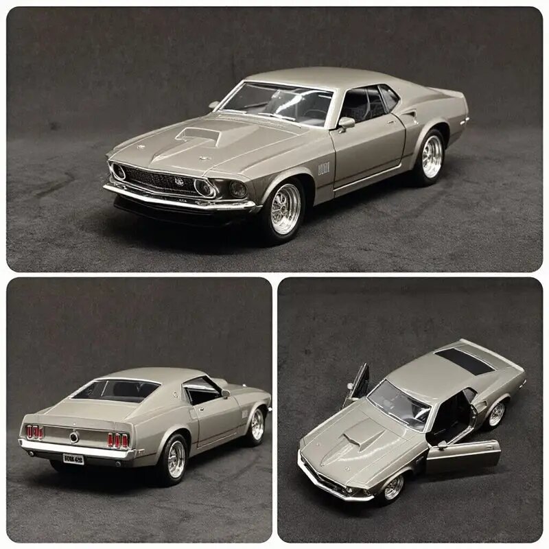 Ford Mustang Boss 429, серый, 1:36 Welly