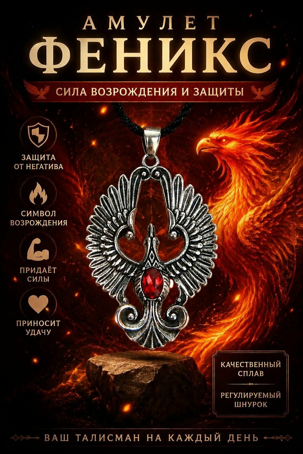 Подвеска, искусственный камень