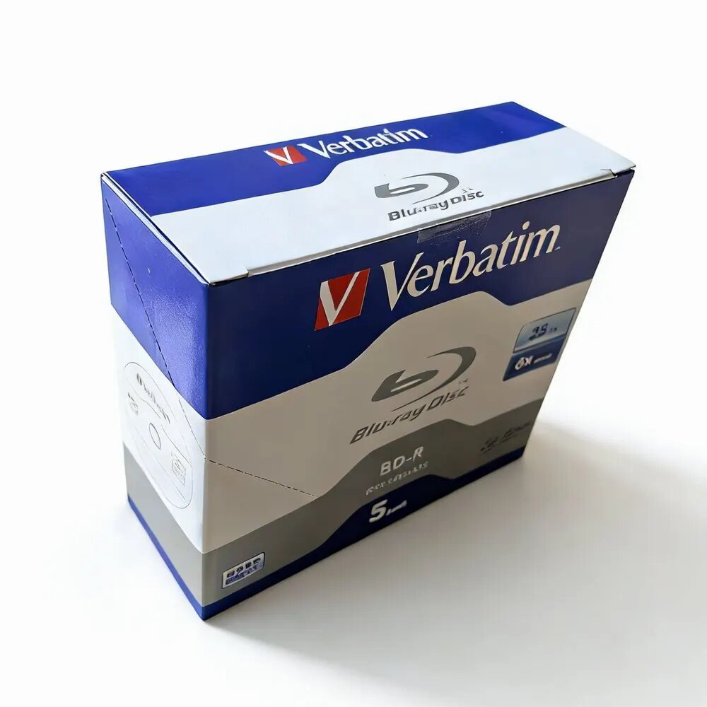 Verbatim BD-R 25 ГБ Blu-Ray диски 5 шт.