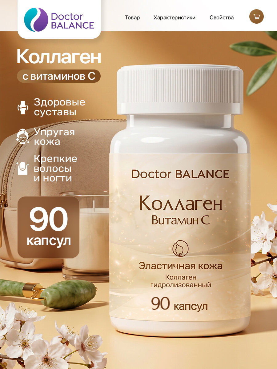 БАД к пище Коллаген (с Витамином С) - 90 капсул