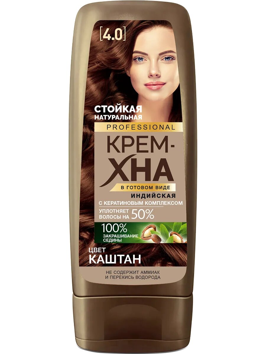 Крем-хна для волос фитокосметик Индийская Professional 4.0 К
