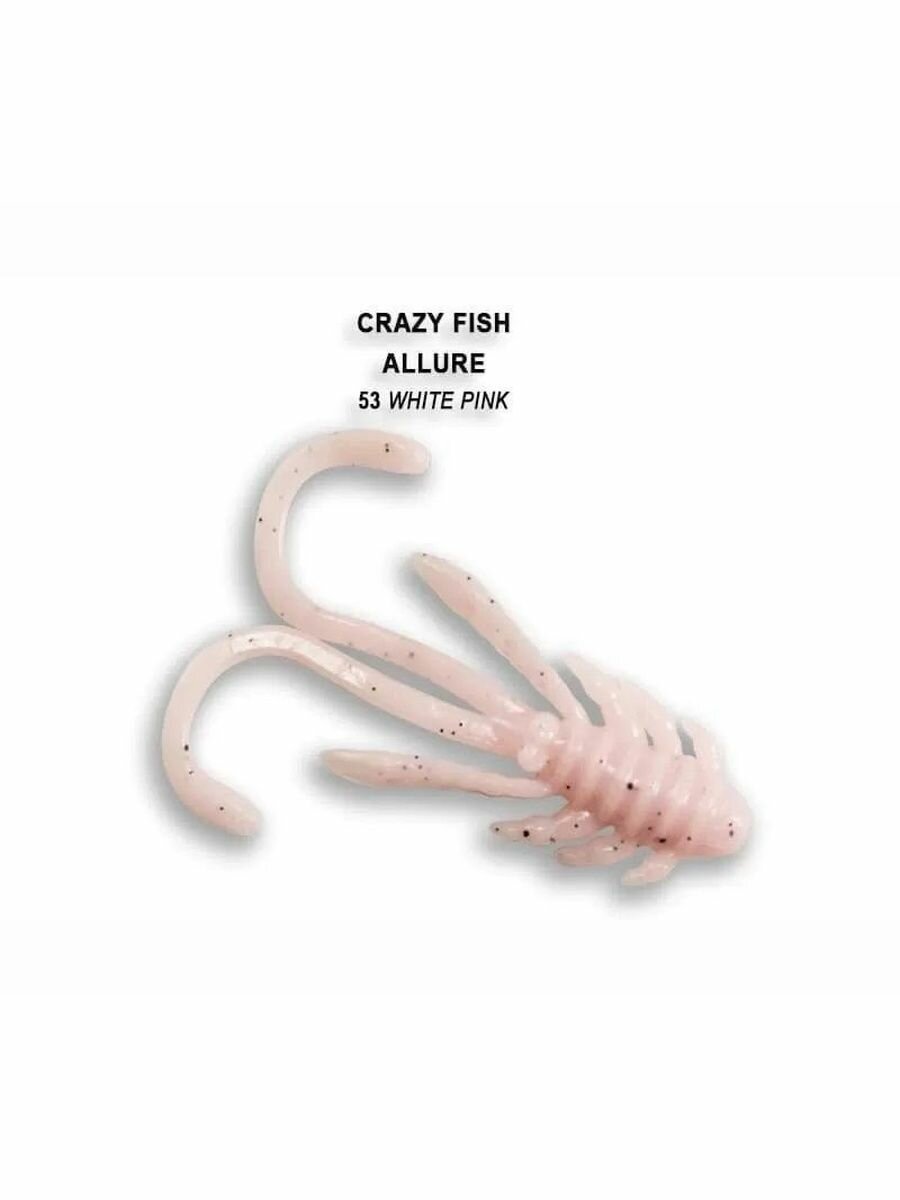 Силиконовые приманки Crazy Fish Allure 1.6" 23-40-53-6, кальмар, 8 шт. Приманка для рыбалки, 40 мм.