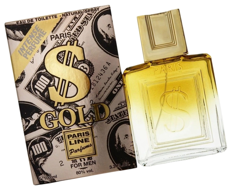 Одеколон для мужчин Paris Line Parfums Dollar Gold 100 мл / Пари Лайн Доллар Голд