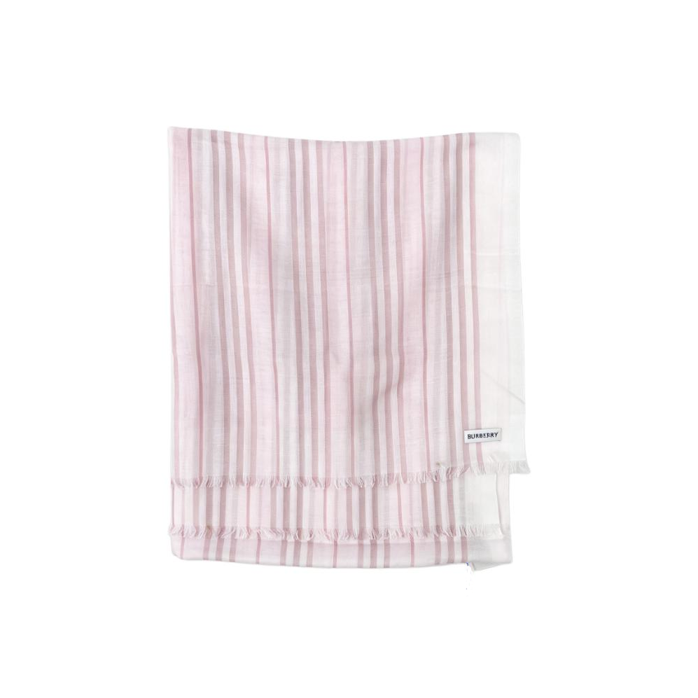 Шарф BURBERRY, one size, розовый, — фото 1