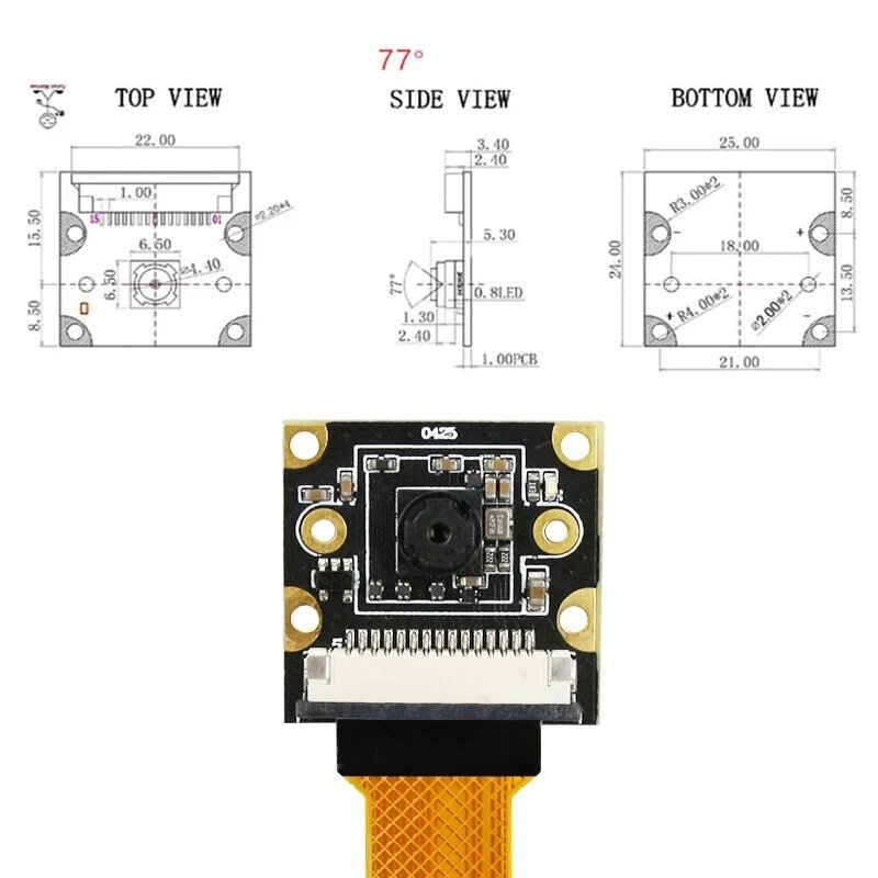 Goodsinzone Модуль камеры Raspberry Pi 5 8Мп 77° — фото 1