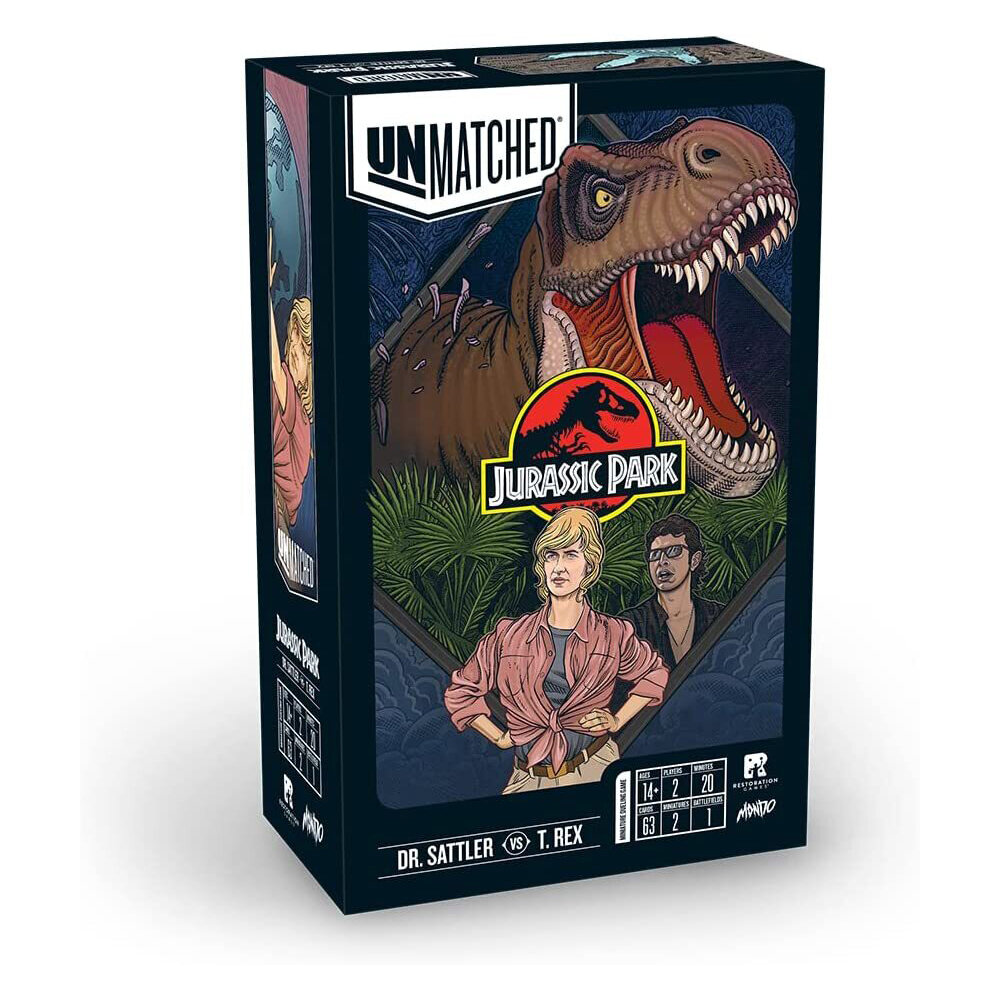 Настольная игра GaGa Games Unmatched. Jurassic Park. Dr. Sattler vs T. Rex, арт. GG364