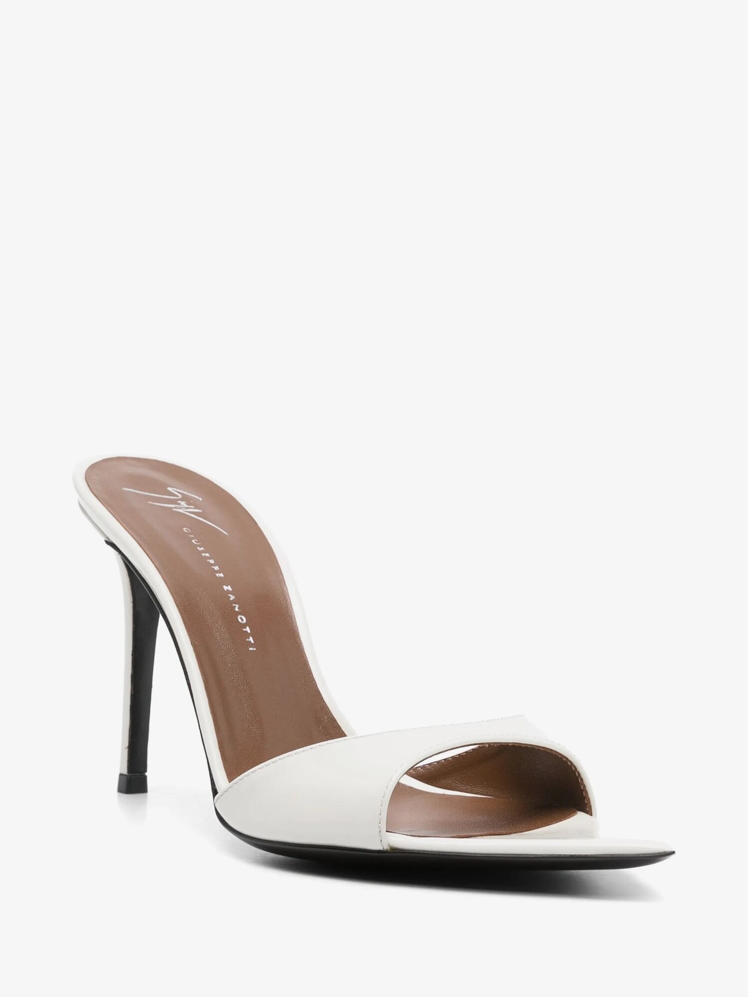 Мюли Giuseppe Zanotti Intriigo 90, размер 37 EU, бежевый/белый — фото 1