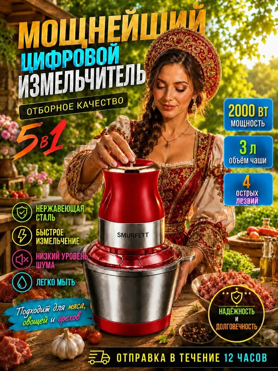 Блендер измельчитель электрический кухонный