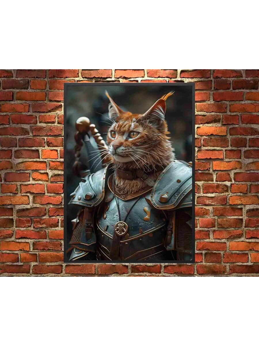 Сомалийский кот-рыцарь 3, Плакат 30x42см