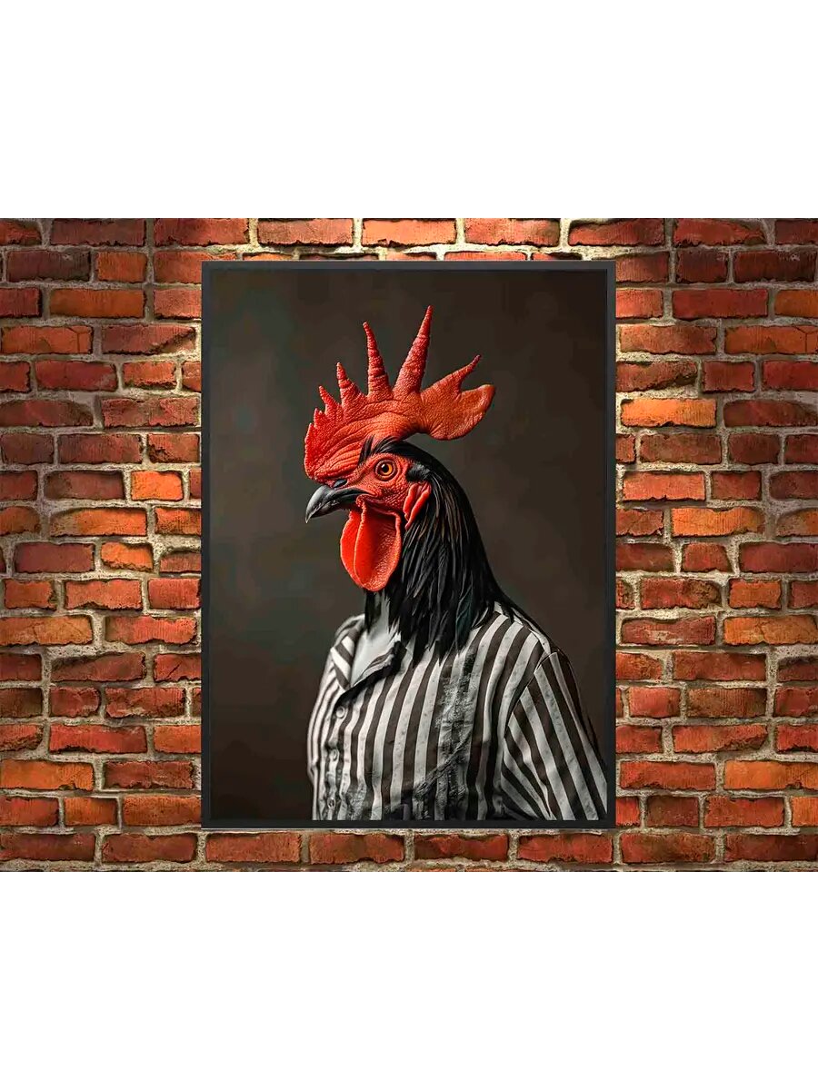 Петух-птица-заключенный 2, Плакат 30x42см