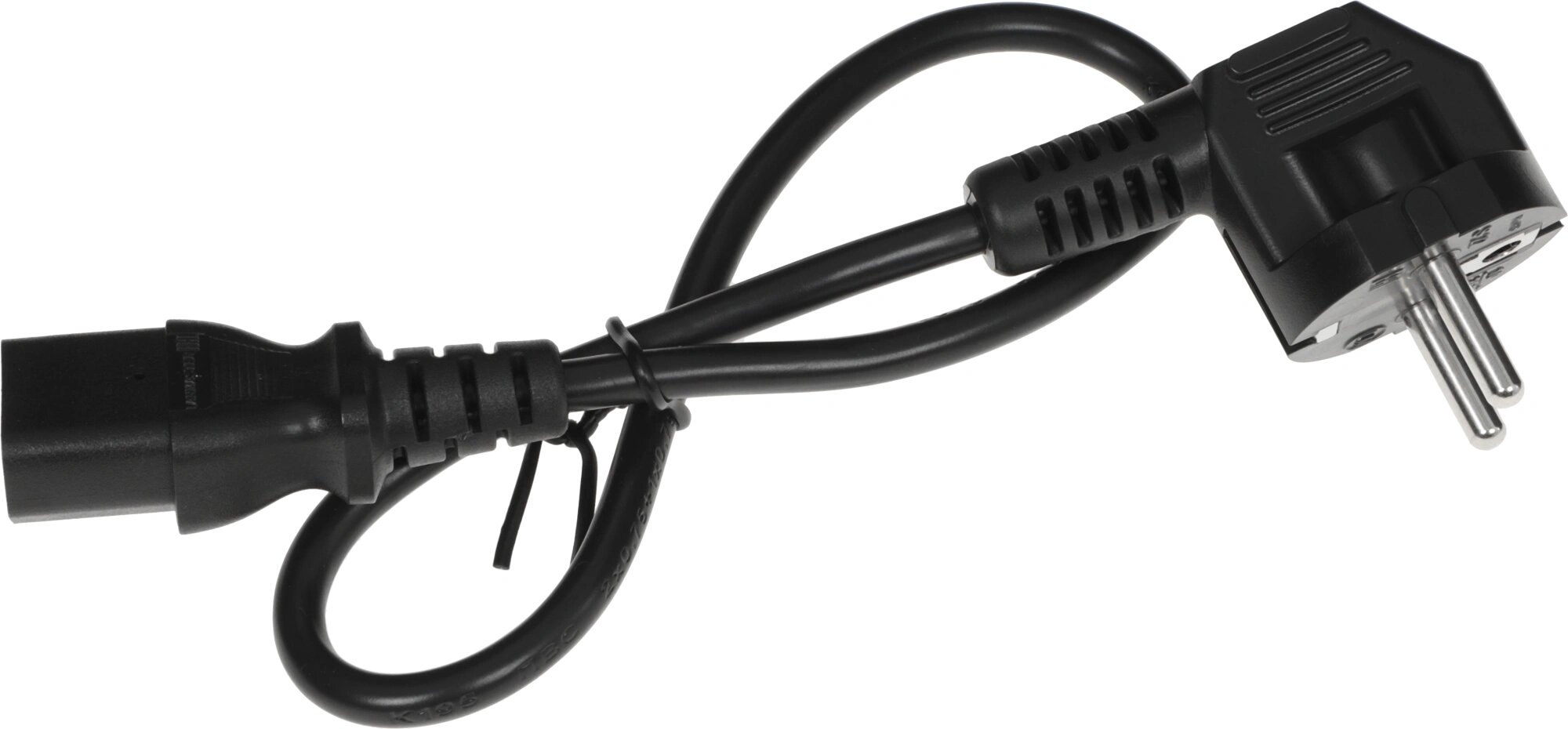 Шнур питания Lanmaster LAN-PP13/SHA-0.5-BK C13-Schuko проводник:3x0.75мм2 0.5м 220В 10А черный