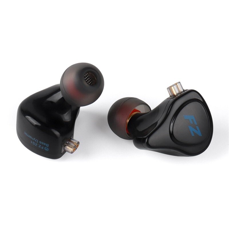 FZ-ZS1 Наушники с проводом в ушные, HiFi, для игр без микрофона, сменный кабель, темно-черный