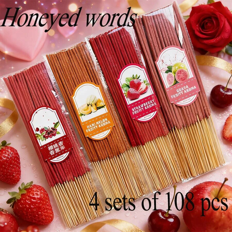 Бамбуковые ароматические палочки с фруктовым ароматом honeyed words108pcs
