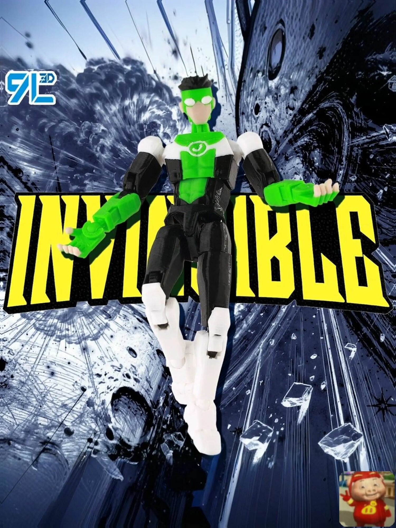9L3D Печатная фигурка Марк (Whats Mark), Invincible, Titan 13, подвижная модель из PET-G пластика, подарок для анимешник