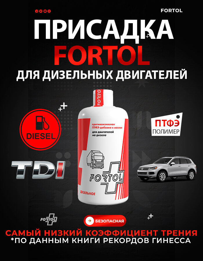 Присадка в масло для дизельного двигателя противоизносная Фортол 4D