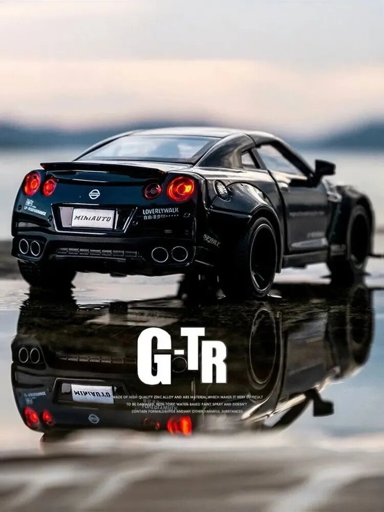 1:32 Nissan GTR модель автомобиля игрушечная машинка из сплава автомобильный декор