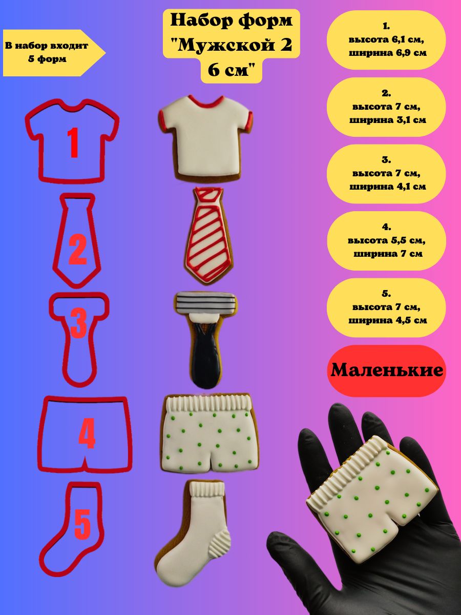 Формочка для выпечки печенья и пряников мужской