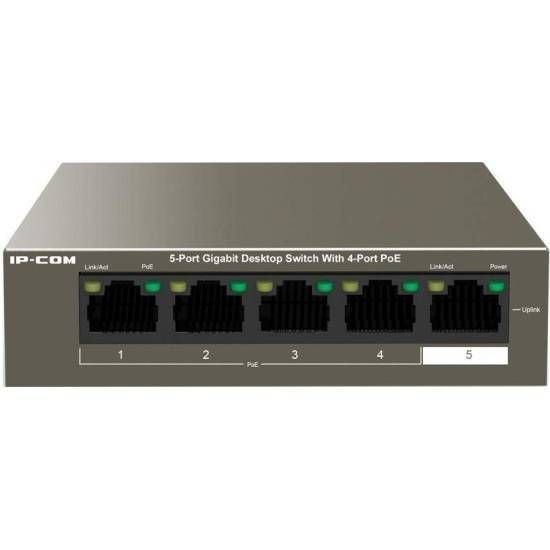IP-COM G1105P-4-63W Коммутатор IP-COM PoE, 5 портов 10/100/1000 Мбит / с Base-TX RJ45