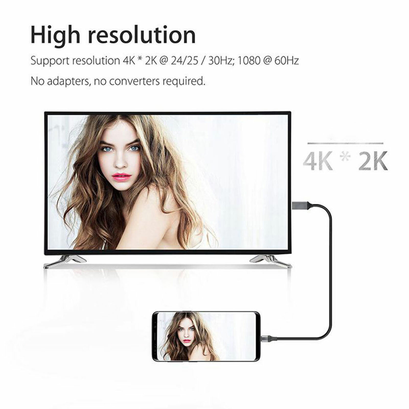 Кабель адаптер USB 3.1 Type-C 2м 1080P