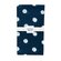 Носовой платок KYOTO BLUE хлопковый 52x52 см в горошек, многоразовый, Пластикова...