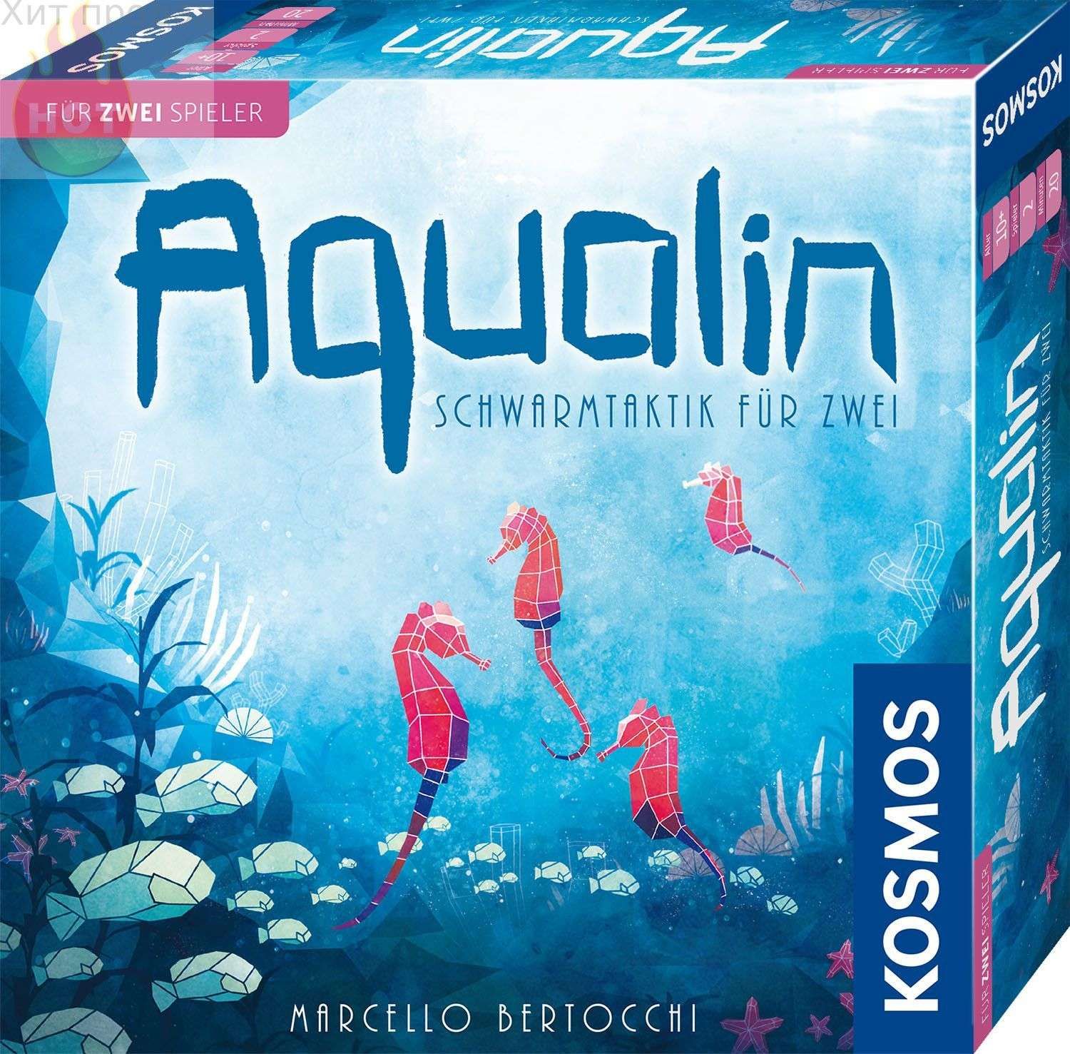 Kosmos настольная игра Aqualin для двоих (Германия), 2 игрока, логическая стратегия 10+, быстрая партия, компактная