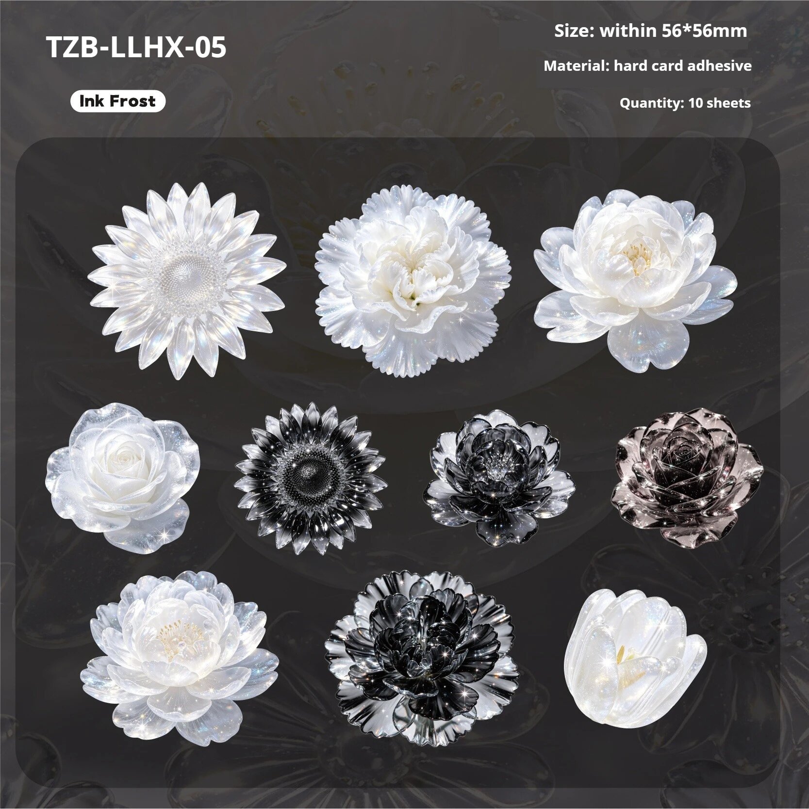 Jianwu винтажные стеклянные наклейки TZB-LLHX-05
