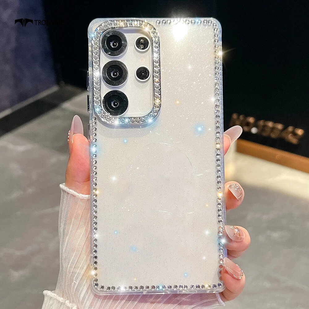 Блестящий роскошный чехол для телефона со звездами для Samsung Галактика А17 5G, glitter clear