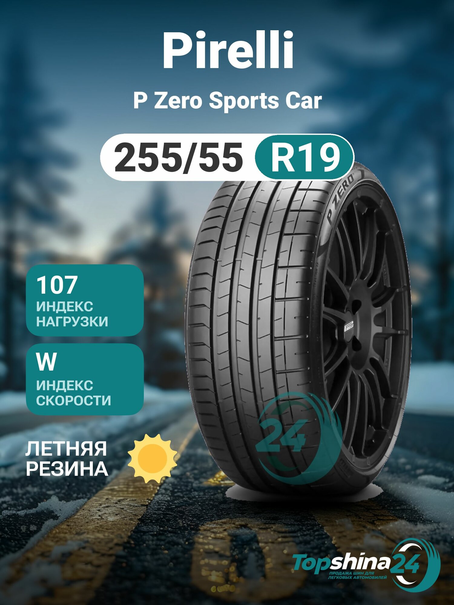 Шины летние Pirelli P Zero Sports Car 255/55 R19 W107