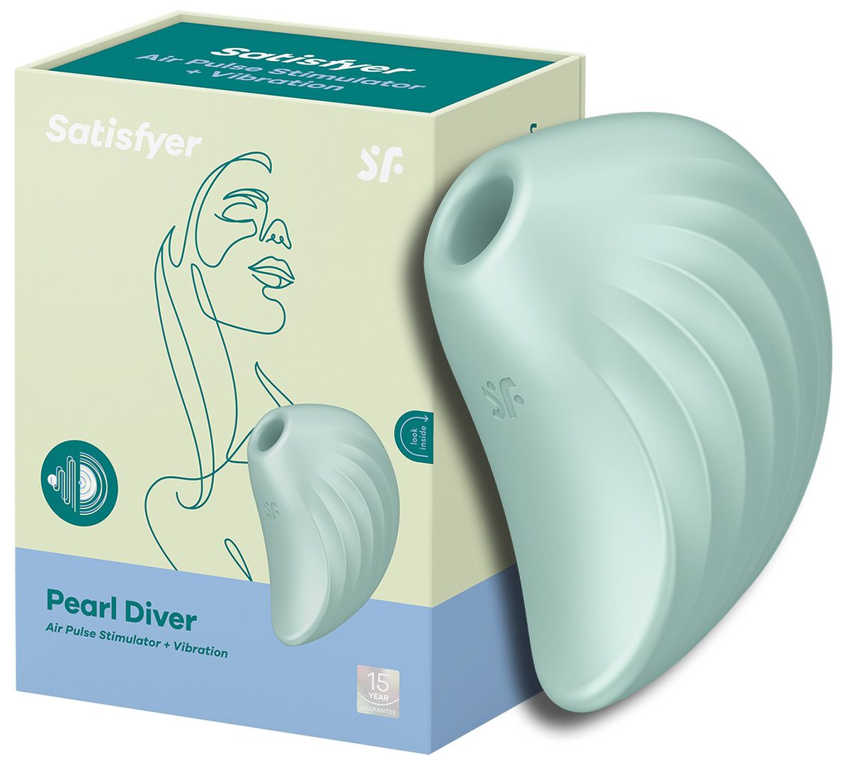 Satisfyer Pearl Diver вакуумный клиторальный стимулятор с вибрацией Сатисфаер вакумный вибратор женский