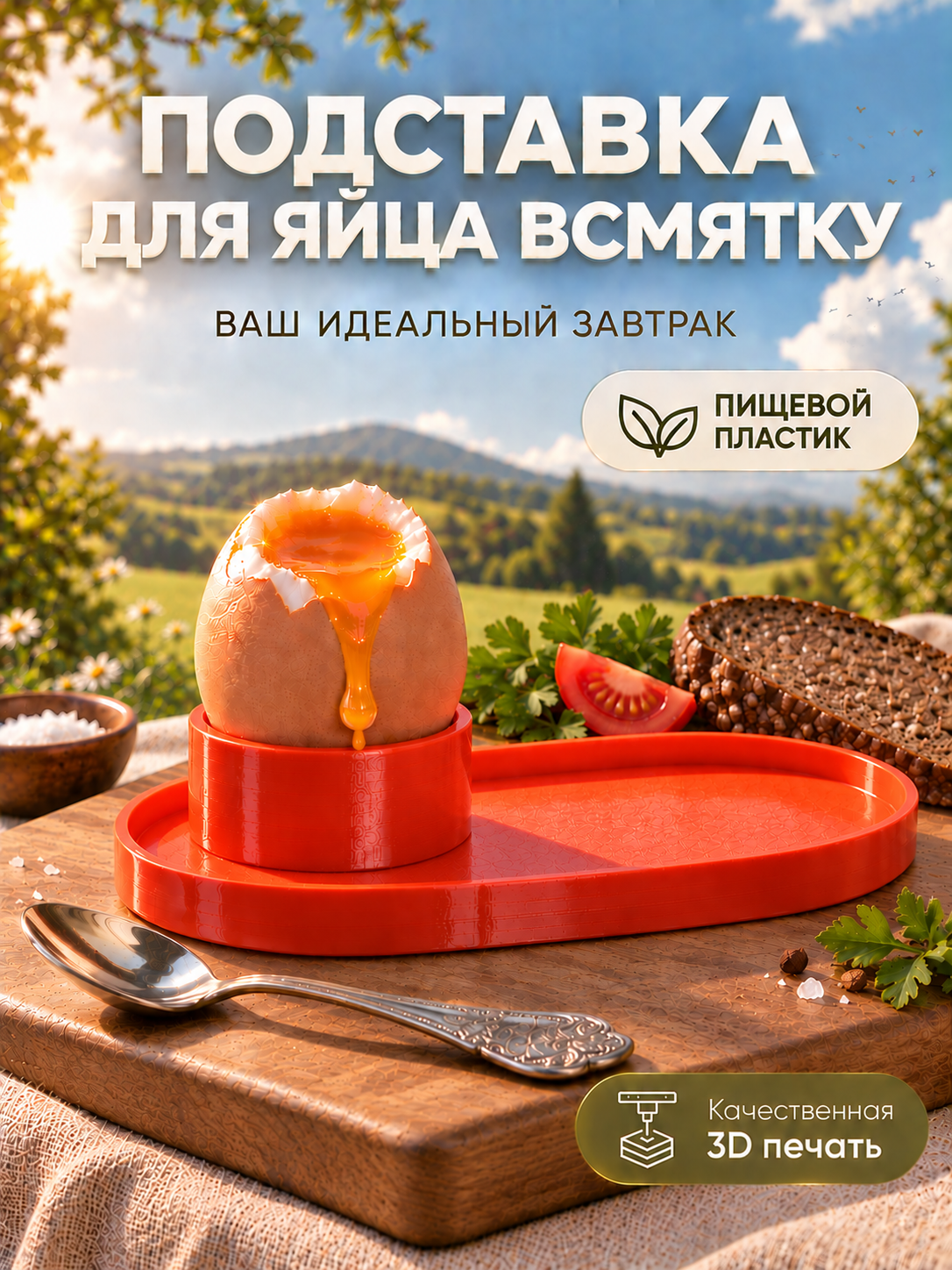 Подставка для яиц всмятку дофаминовая пластик