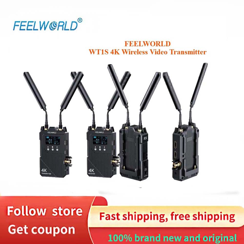 FEELWORLD WT1S 4K беспроводный видеопередатчик дуплексный интерком двойный вход HDMI и выход SDI для камеры прямого потока для мониторинга
