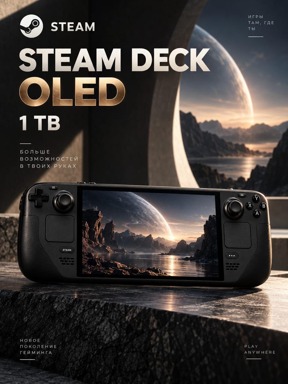 Valve Steam Deck - игровая приставка с OLED-экраном и поддержкой SteamOS 1 ТБ