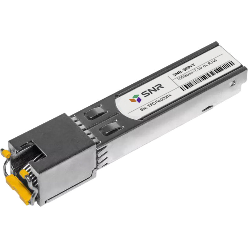 Трансивер SNR-SFP+T SFP+ 10 Гбит/с, медный, RJ45, до 20 м SNR-SFP+T