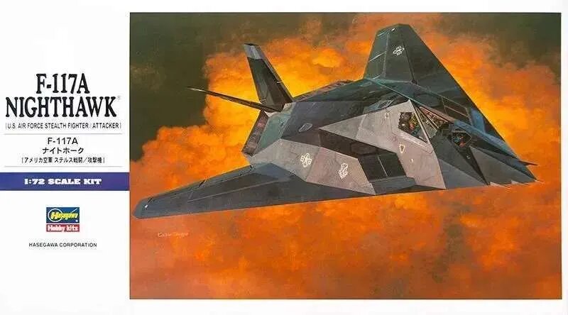 Сборная модель Истребитель-штурмовик стелс ВВС США F-117A NIGHTHAWK 00531 1/72