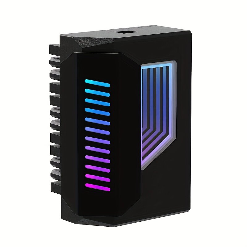 Адаптер питания ATX 24-pin угловой 180°, ARGB 5В с синхронизацией для материнских плат ПК, черный, модель B12B