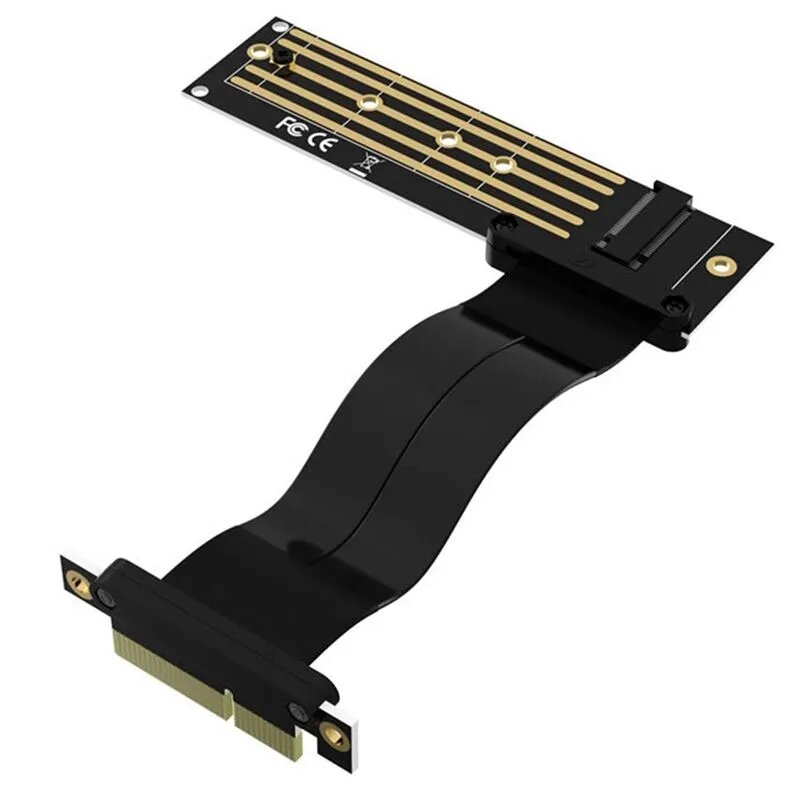 Кабель-удлинитель Key-M PCI-Express для подключения M2 к PCIE, PCIe X4 PCI-E3.0 4x M.2 NVMe M Key 2280 Card Gen3.0