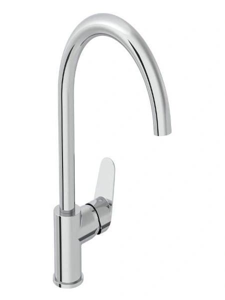 Смеситель для кухни VitrA Flow Round (Флоу Раунд) A43407EXP с поворотным изливом однорычажный хром латунь