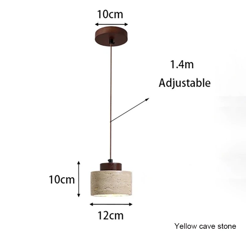 Ретро-светильник из камня WHGL i ght Walnut Stone A